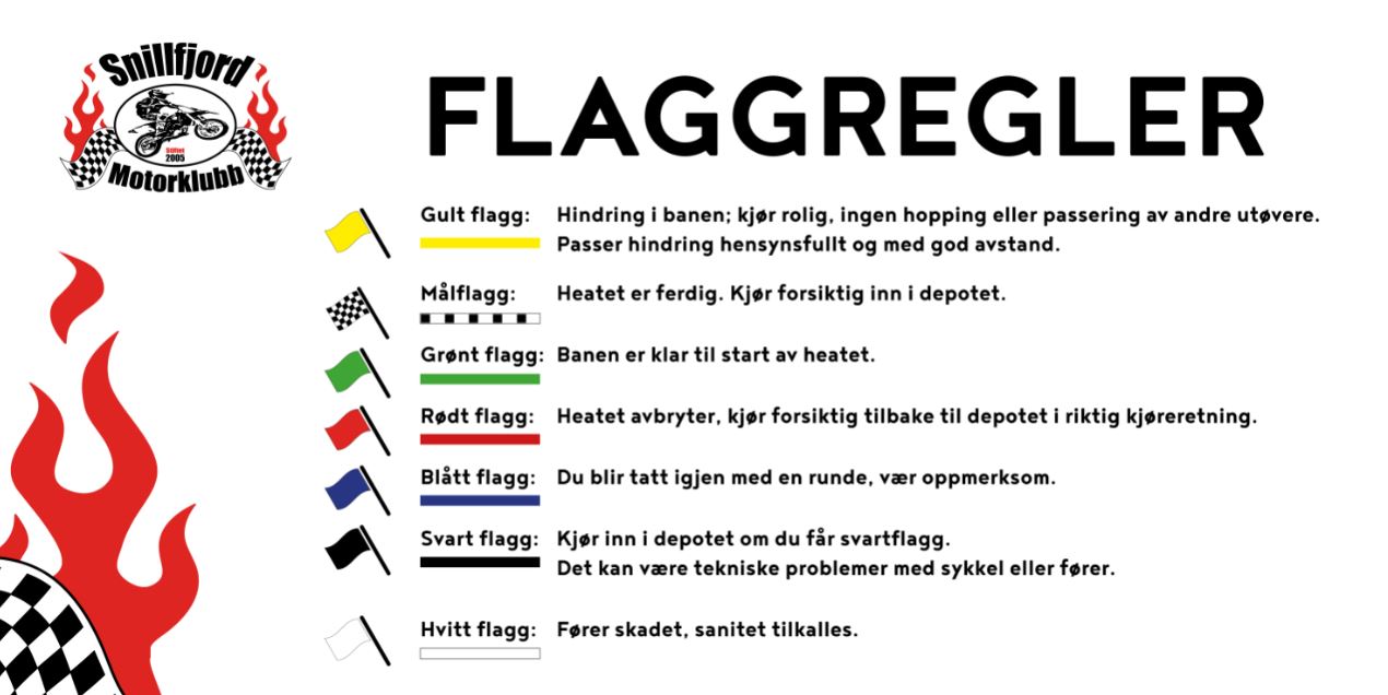 Baneregler og flaggregler | Snillfjord Motorklubb